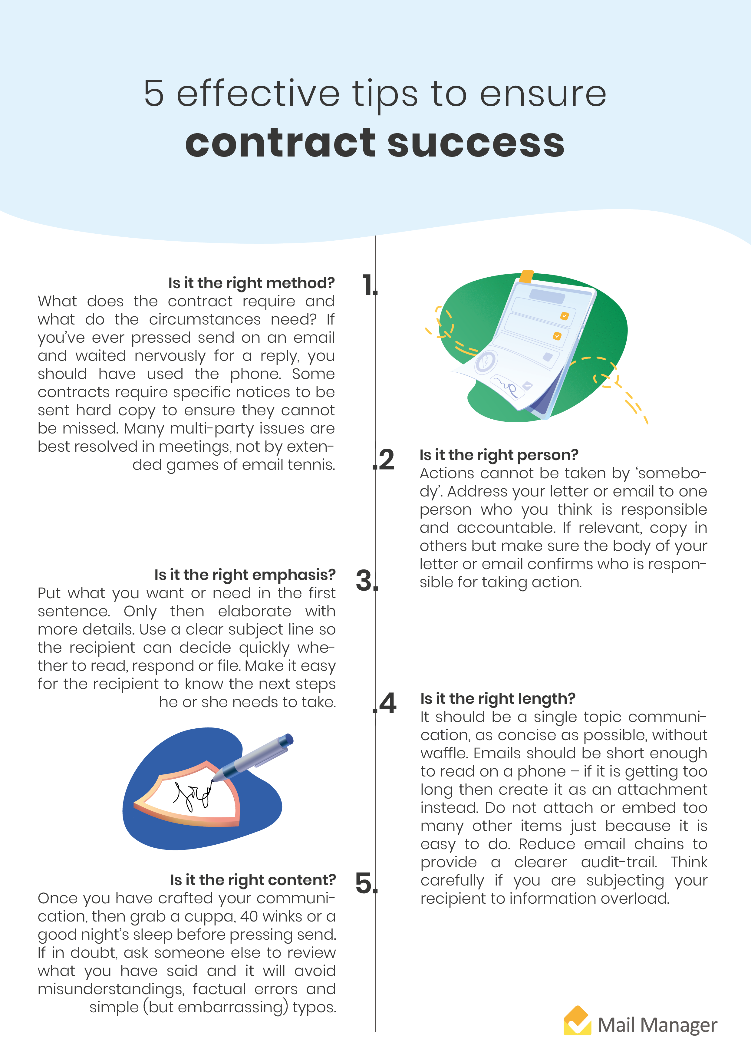Infographic: 5 steps to ensure contract success